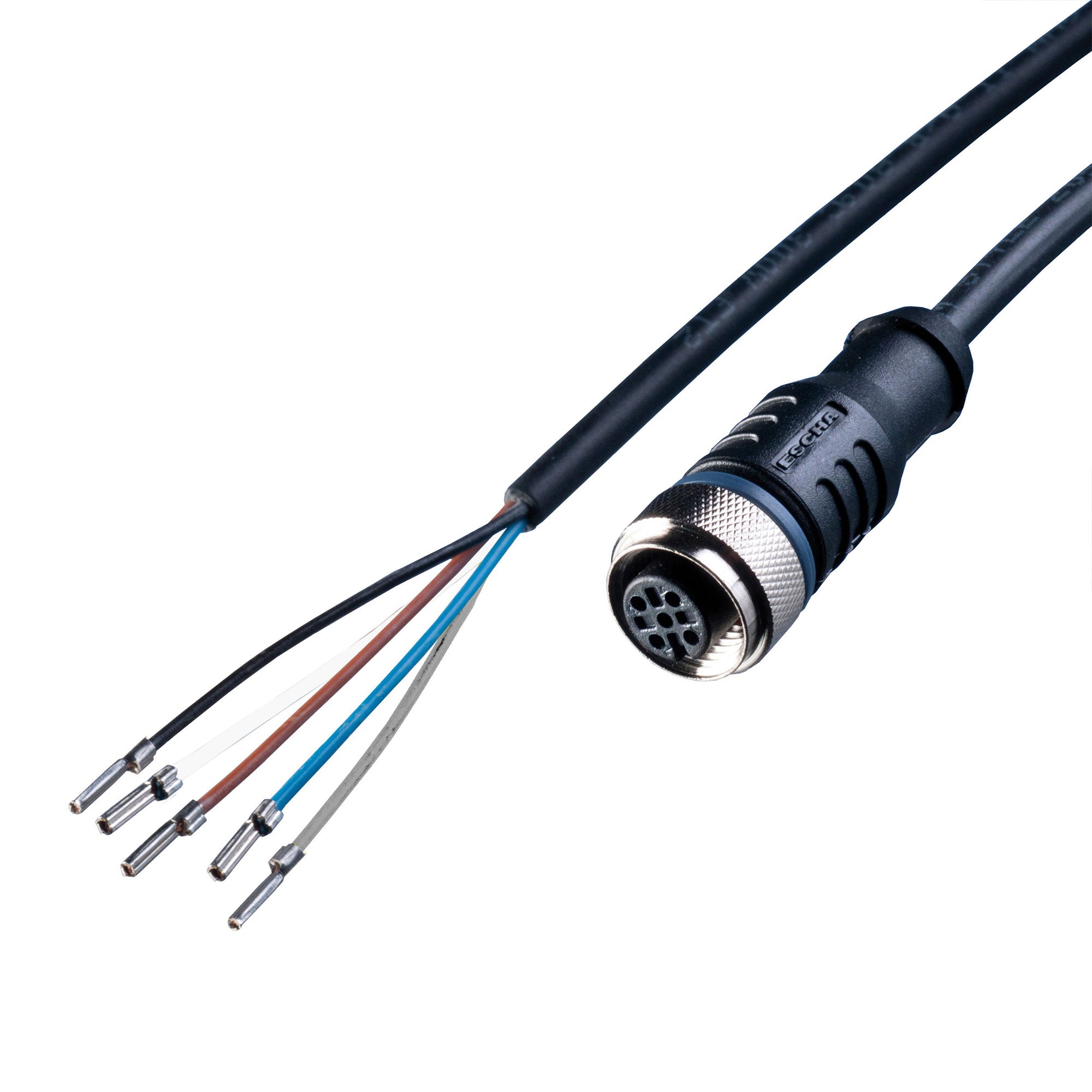LED2WORK 200100-10, Connector, Sensor cable 5-pin, PUR, 5m (~16.4 ft ...